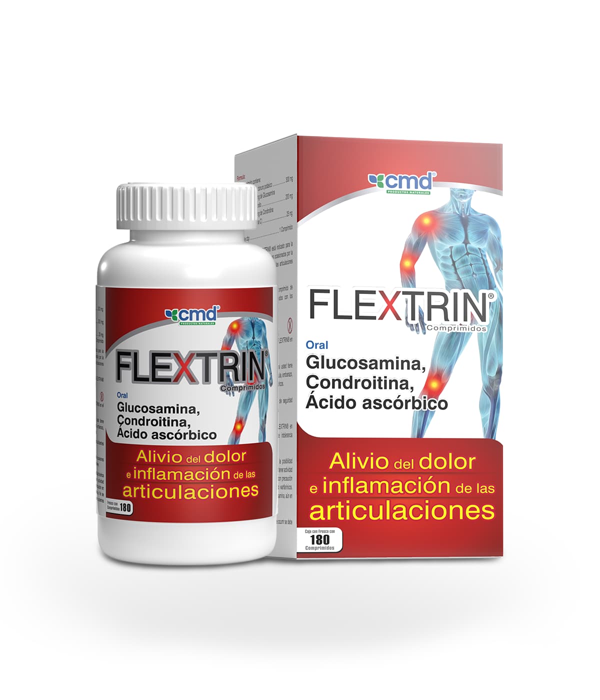 FLEXTRIN | Glucosamina, Condroitina y Ácido ascórbico | 180 Comprimido ...