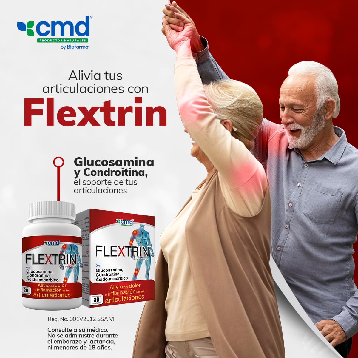 Flextrin Glucosamina con condroitina y ácido ascórbico – Biofarma